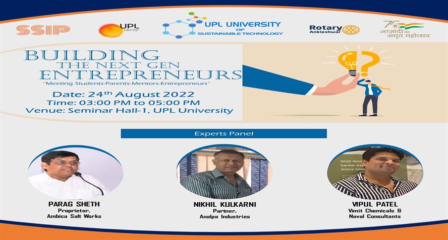 Seminar on "Building the NextGen Entrepreneurs" | UPL University of ...