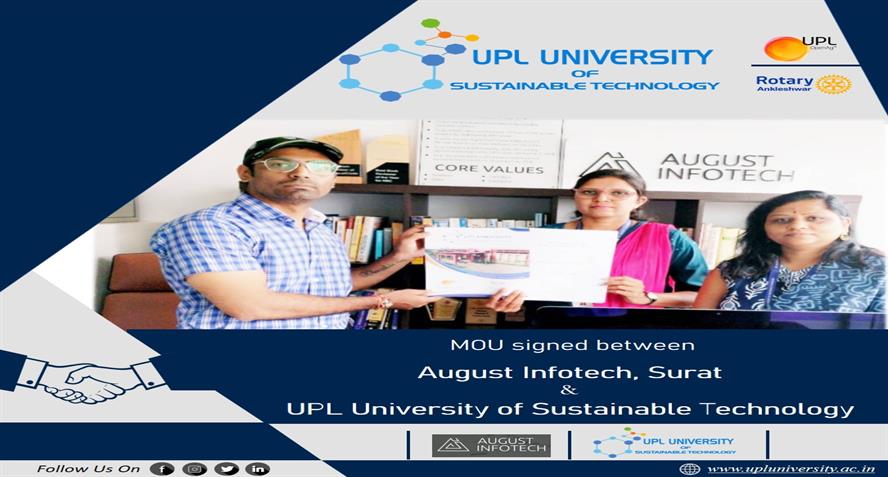 MoU with August Infotech, Surat | UPL University of Sustainable Technology