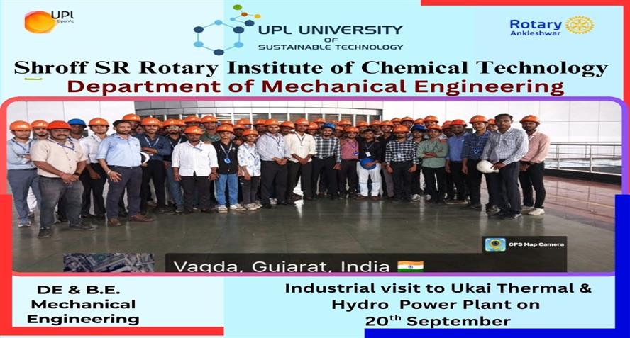 Industrial Visit at Ukai Thermal & Hydro Power Plant | UPL University ...